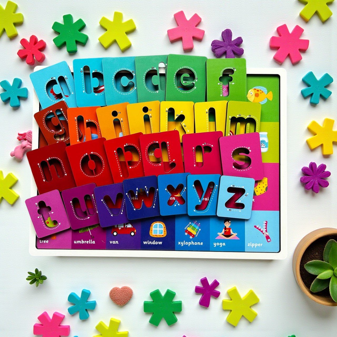 Trace And Learn Alphabet Board – Small Letters - Kiddiwinks